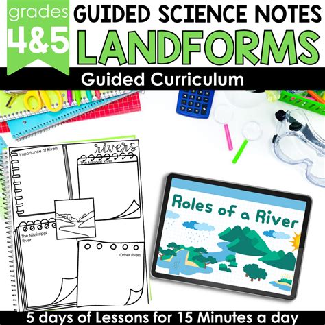 Landforms Science Notes Activity Slideshow And Guided Science Notes Test Prep A Teachers