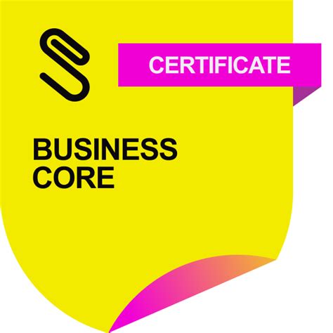 Business Core Certificate Credly