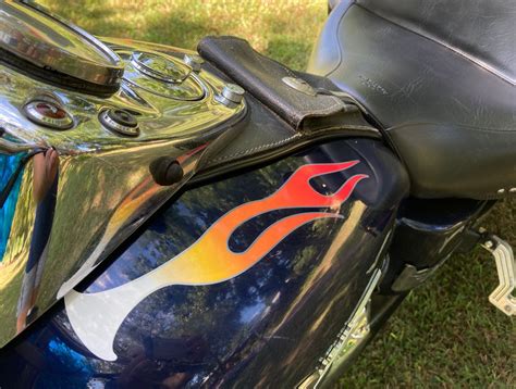 Old School No4 Motorcycle Flame Decals White Hot Fire Steel Gray