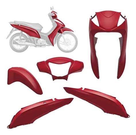 Kit Carenagem Biz 110i Honda Completa Vermelho Pimenta 2017 Frete Grátis