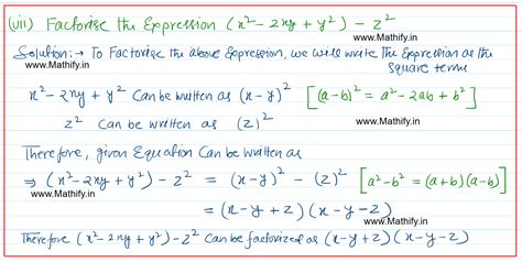 Ncert Solutions For Class 8 Maths Chapter 12 Factorisation Ex 12 2 Mathify Maths Simplified
