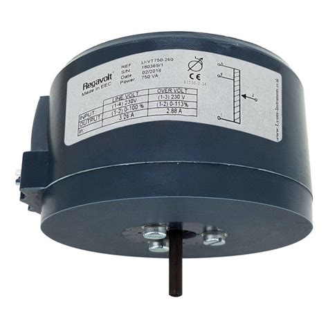 Regavolt Single Phase 750va Variable Transformer Variac 3a 0 113