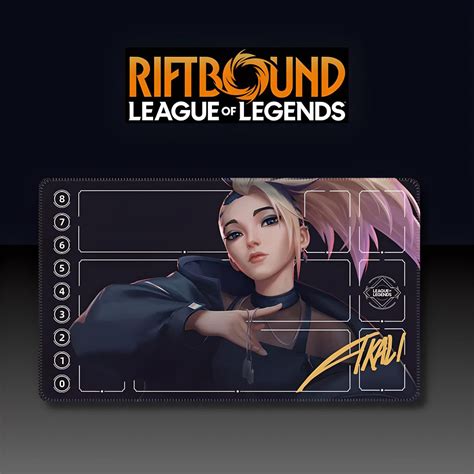 Playmat Akali K Da Riftbound Lol Tcg Game Mat 24x14 Inches