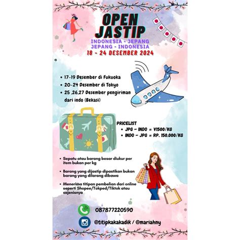 Jual Open Jastip Indonesia Jepang Atau Jepang Indonesia Shopee