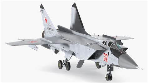 Mikoyan Mig 31 Supersonic Interceptor Aircraft 3d Model 169 Gltf