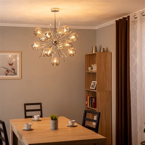 Hanging Light Av 1777 13k Chrome Coloured Glass 13 Light Uk