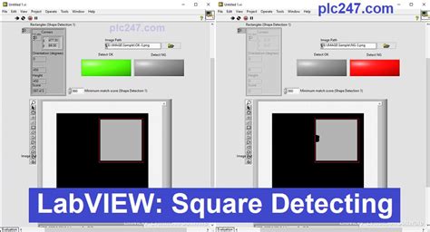 LabView Squares Detecting Plc Com