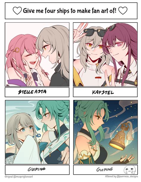 Trailblazer Stelle Kafka Asta Guizhong And 2 More Genshin Impact