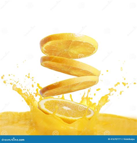 Orange Juice Splashing Stock Image Image Of Flowing 41670777