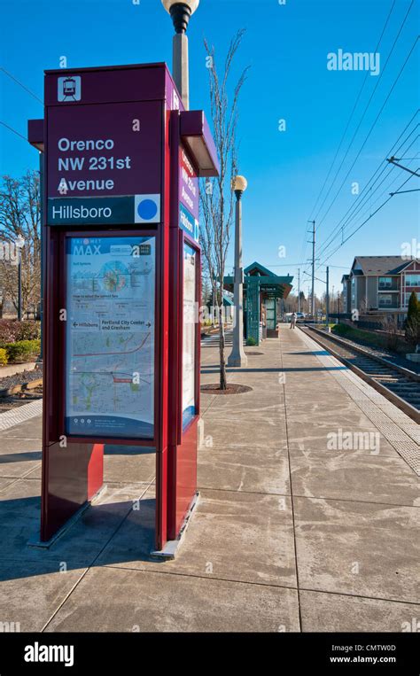 Train Map And Schedule Kiosk At Orenco Tri Met Max Train Station In