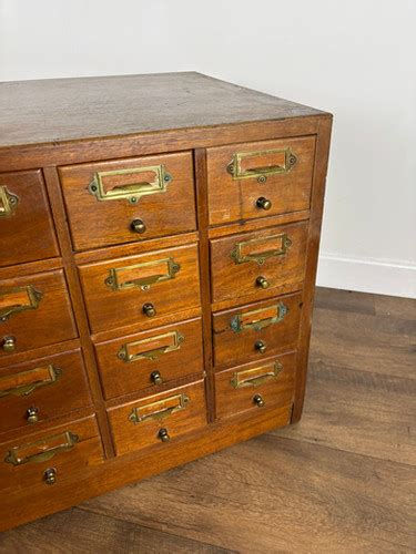Vintage 20 Drawer Wooden Filing Cabinet Hunt Vintage