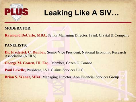 Ppt Leaking Like A Siv The Credit Crisis And Its Impact On Financial