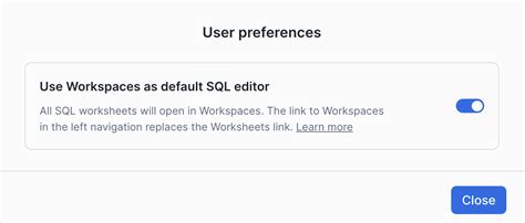 Workspaces Snowflake Documentation