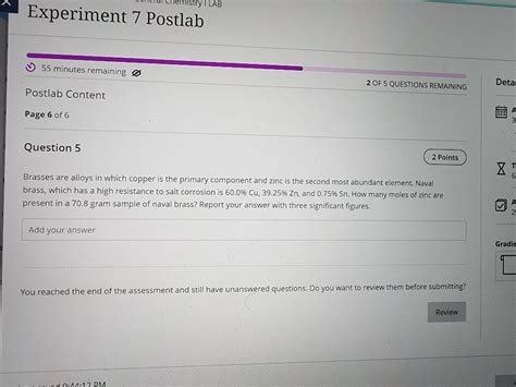 solved experiment 7 postlab 55 minutes remaining ⨂ postlab