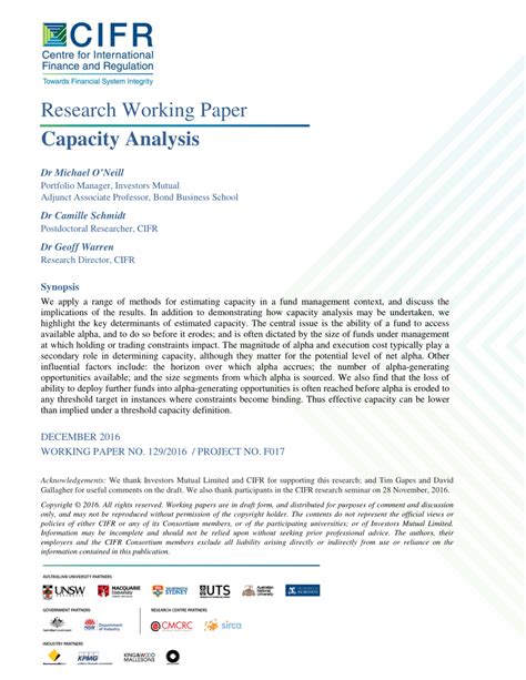 Pdf Capacity Analysis