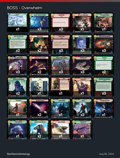 Boss Overwhelm Star Wars Unlimited Swu Tcg