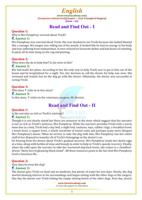 Class 10 English Supplementary Chapter 5 Question Answer Free Math