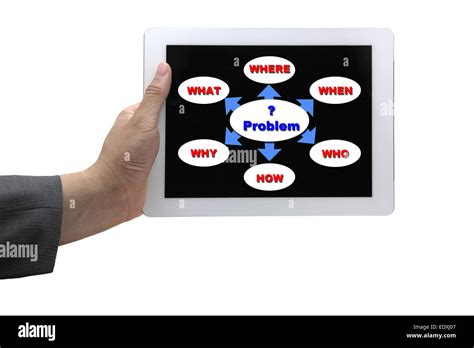 Asain Business Man Solving Problem Analysis On Touch Screen Tablet