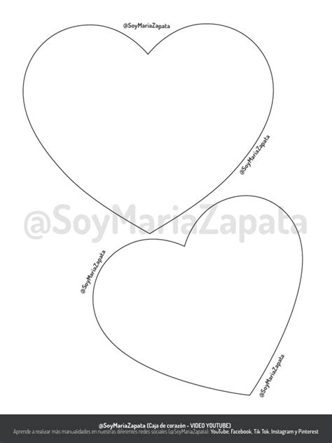 Plantilla Caja Corazón De Cartón Pdf