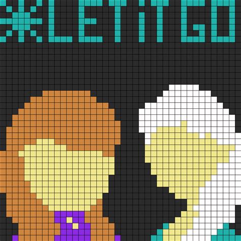 Frozen Anna And Elsa Perler Bead Pattern Bead Sprites Characters