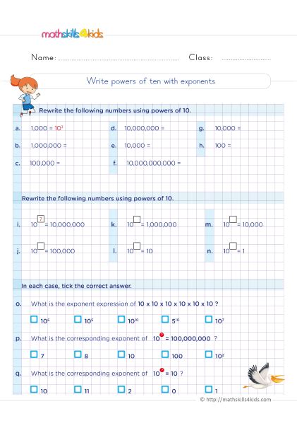 Unlock The Magic Of Exponents Interactive Worksheets For Grade 5