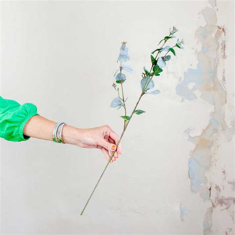 Silver Grey Eucalyptus Stem Peony Faux Flowers