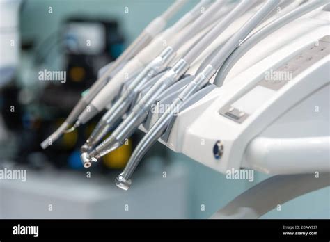 Dentist Tools And Equipment At Dental Office Tools Close Up Stock