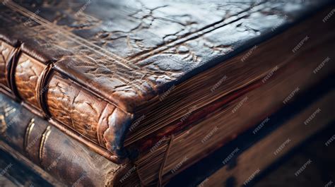 Premium Ai Image Ultra Detailed Texture Of An Old Worn Leather Book Cover