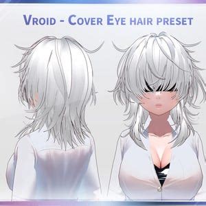 Vroid Cover Eye Hair Preset Etsy