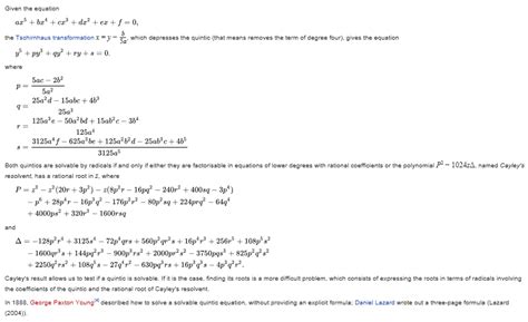 Polynomials How Should Cayleys Resolvent Be Used In Order To See If