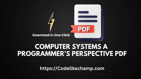 Computer Systems A Programmers Perspective Pdf Codelikechamp