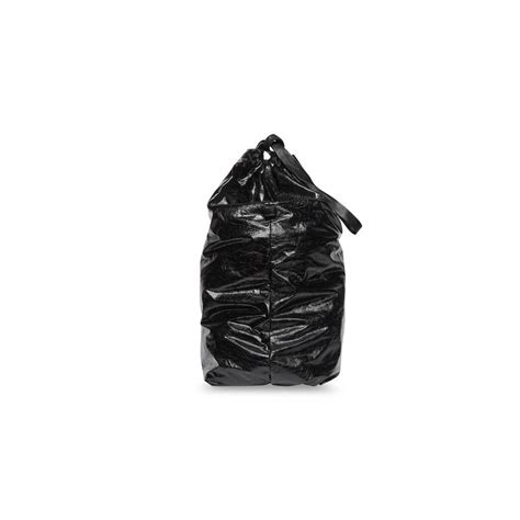 Balenciaga Tote Bags Outlet Sale Black Mens Trash Bag Large Pouch