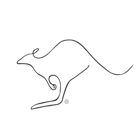 Minimalist Kangaroo Art Print