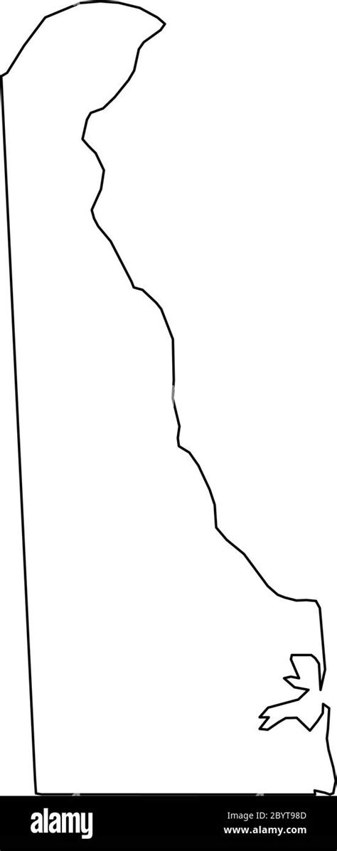Delaware Map Outline With Capital