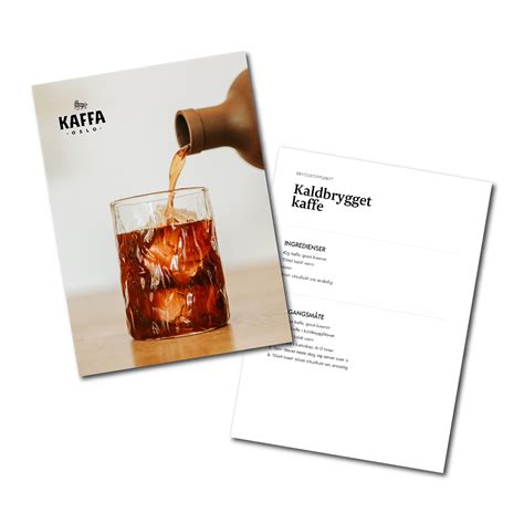 Sommer Iskaffe Oppskriftskort Kaffa