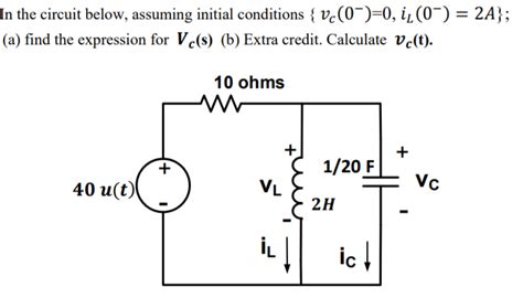 Solved In the circuit below, assuming initial conditions { | Chegg.com