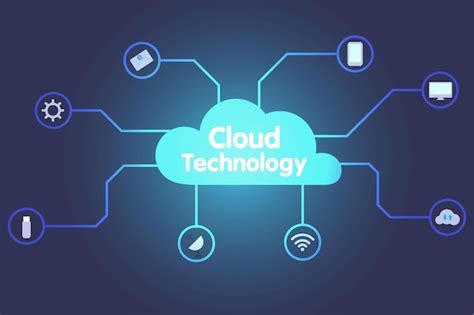 Premium Vector Cloud Technology For Connecting Devices Cloud Data