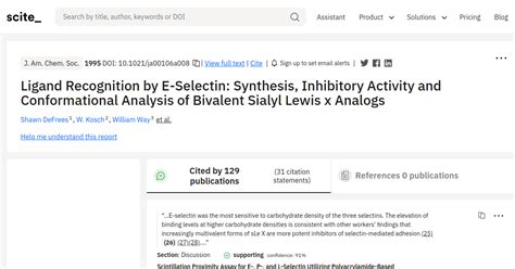 Ligand Recognition By E Selectin Synthesis Inhibitory Activity And Conformational Analysis Of