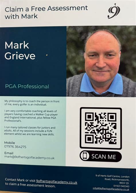 Mark Grieve Head Pga Golf Coach