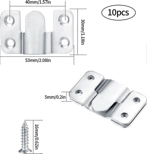 10 Pieces Concealed Flush Mount Bracket Heavy Duty Interlocking Pendant Brackets Furniture