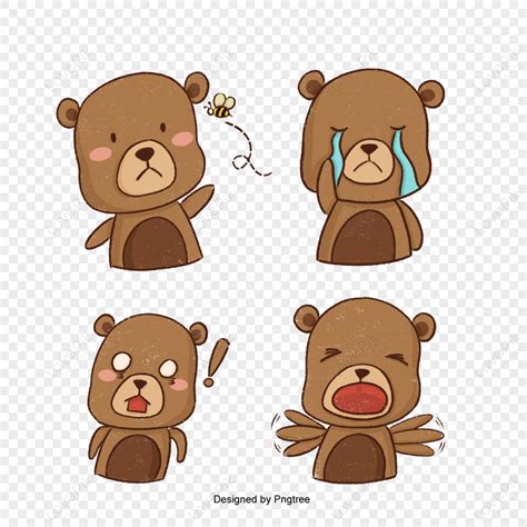 卡通棕熊向量滿意不講理發脾氣圖片素材 Psd圖片尺寸1200 × 1200px 高清圖案380063141