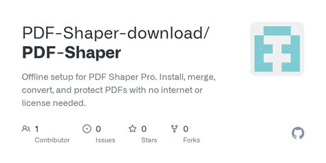 Github Pdf Shaper Downloadpdf Shaper Offline Setup For Pdf Shaper Pro Install Merge