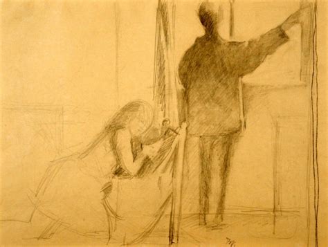 Balthus Studies For ‘the Painter And His Model Recto And Verso 1974