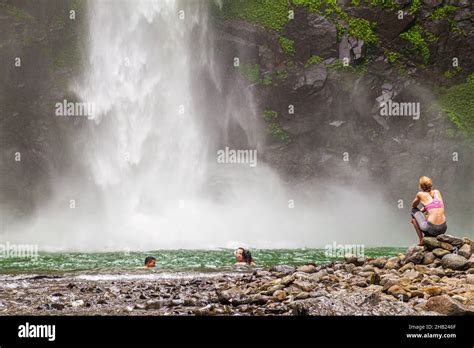 Batad Philippines January 22 2018 People Swim In Tappiya Falls