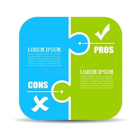 Vector Pros And Cons Model Illustration Stock Vector Illustration Of