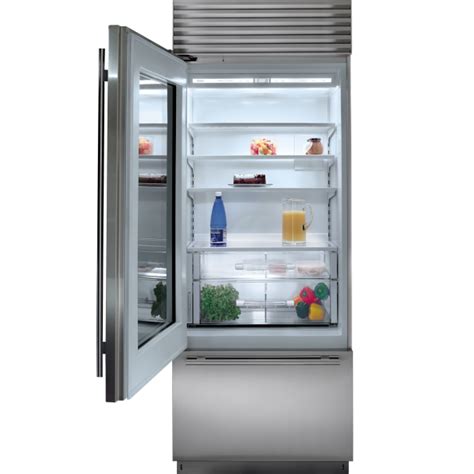 30 Classic Over And Under Refrigeratorfreezer With Glass Door Panel