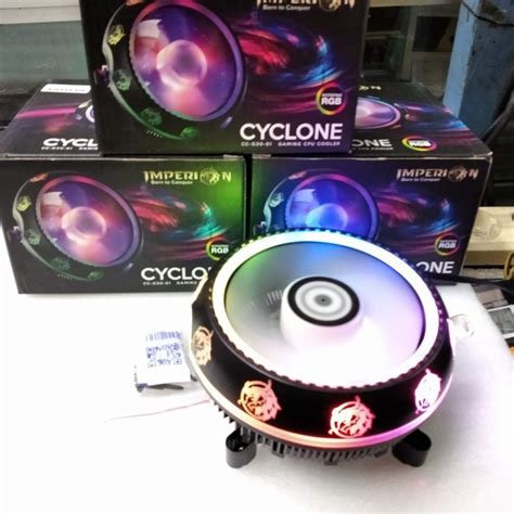 Cyclone Cc G30 01 Cpu Cooler Gaming Rgb Running Led Imperion Shopee