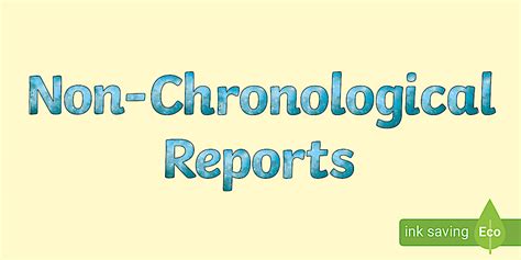 Non Chronological Reports Display Lettering Twinkl