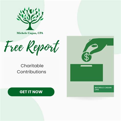 Charitable Contributions Worksheet Michele Cagan Cpa