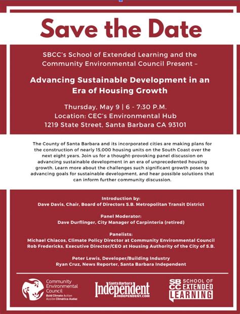 Sbcc School Of Extended Learning On Linkedin Press Release Panel On Advancing Sustainable